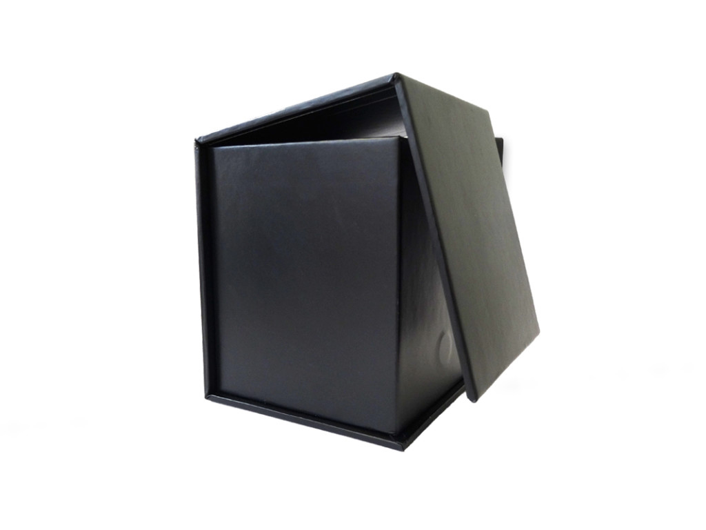 Large Plain Flip Top Candle Box -Black (L6) - Luxury Candle Supplies