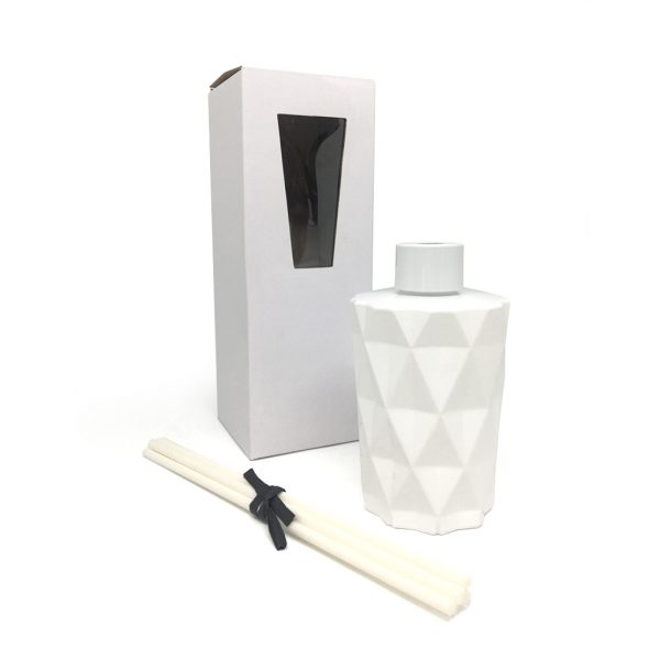 170ml Diamond Diffuser – Gloss White (S18M) - Luxury Candle Supplies