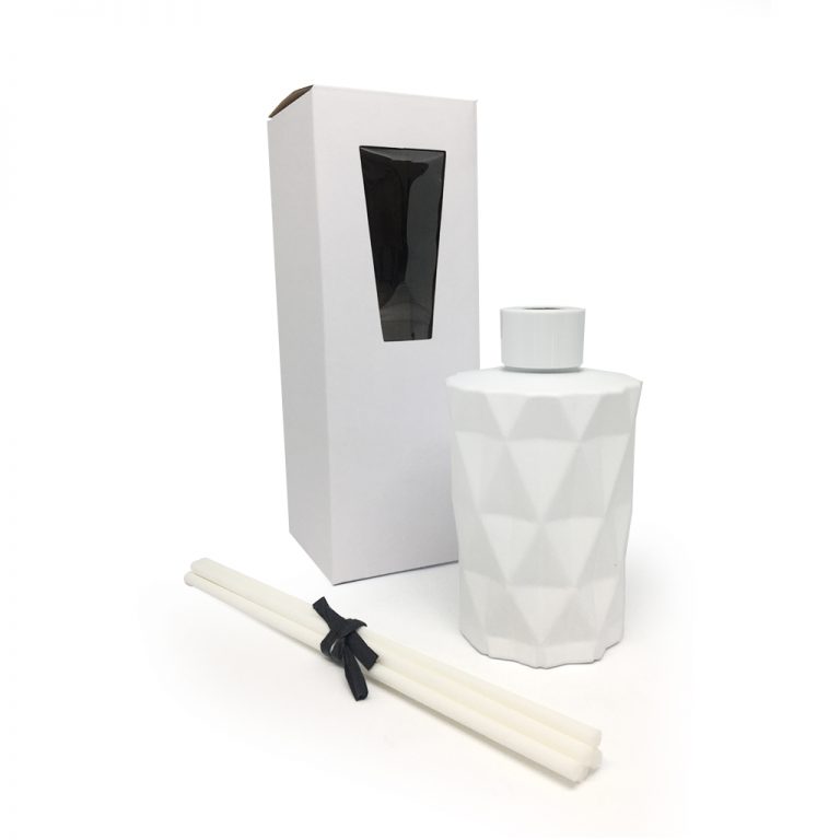 170ml Diamond Diffuser – Matte White (S18M) - Luxury Candle Supplies