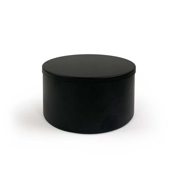 Flat Standley Tin – Matte Black (S.1) - Luxury Candle Supplies